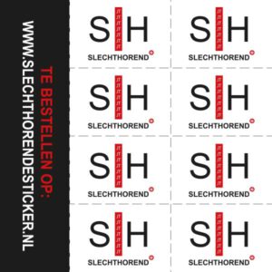 Slechthorende sticker of button voor respect en herkenbaarheid